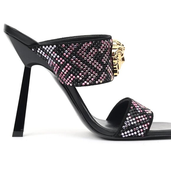 Versace | Shoes | Versace X Fendi Calfskin Crystal Fendace Ff Medusa ...